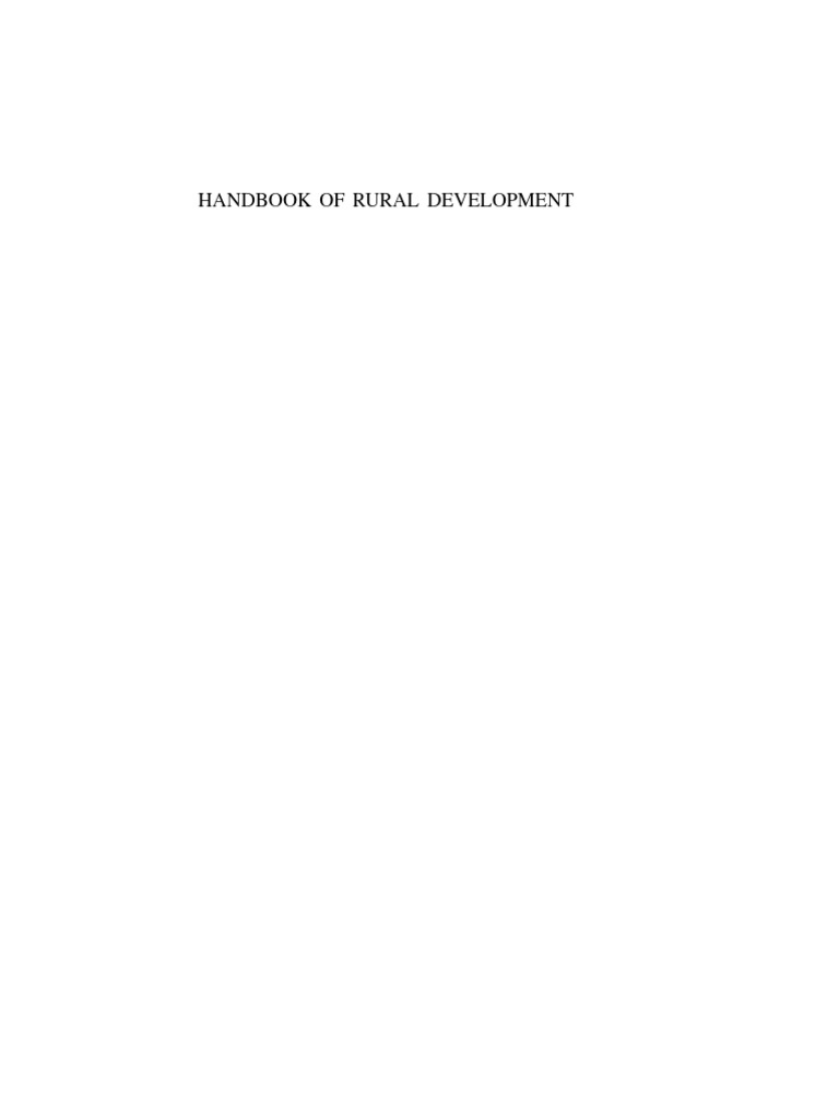 Handbook of Rural Development PDF | PDF | Biofuel | Poverty