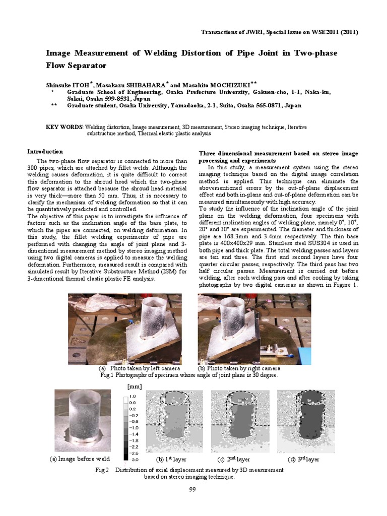 Image Measurement of Welding Distortion of Pipe Joint in Two-Phase Flow ...