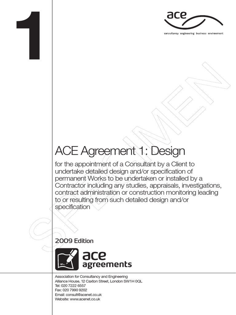 ACE Agreement Part 1 2009 | PDF | Tort | Indemnity