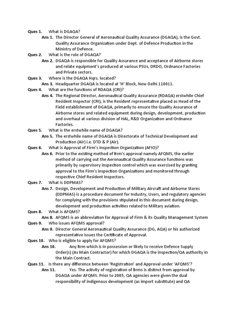 Info About DGAQA | PDF | Quality Assurance | Unmanned Aerial Vehicle