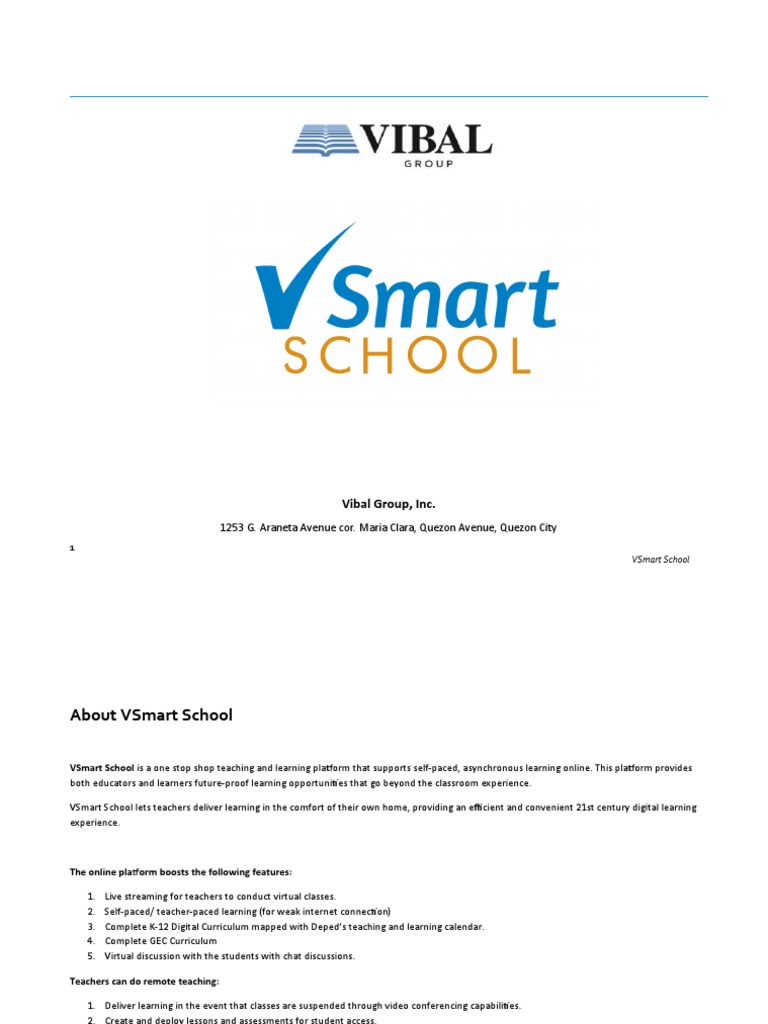 VSmart School: Digital Learning Hub | PDF | Mac Os | Educational Technology