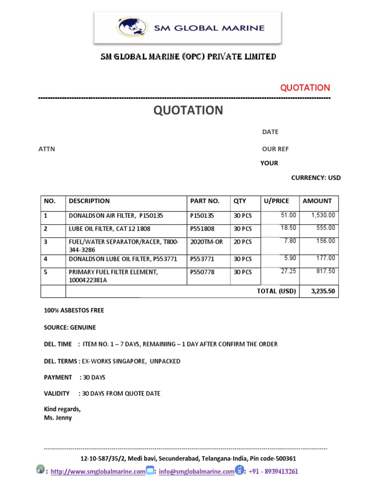 QUOTATION | PDF | Petroleum | Nature