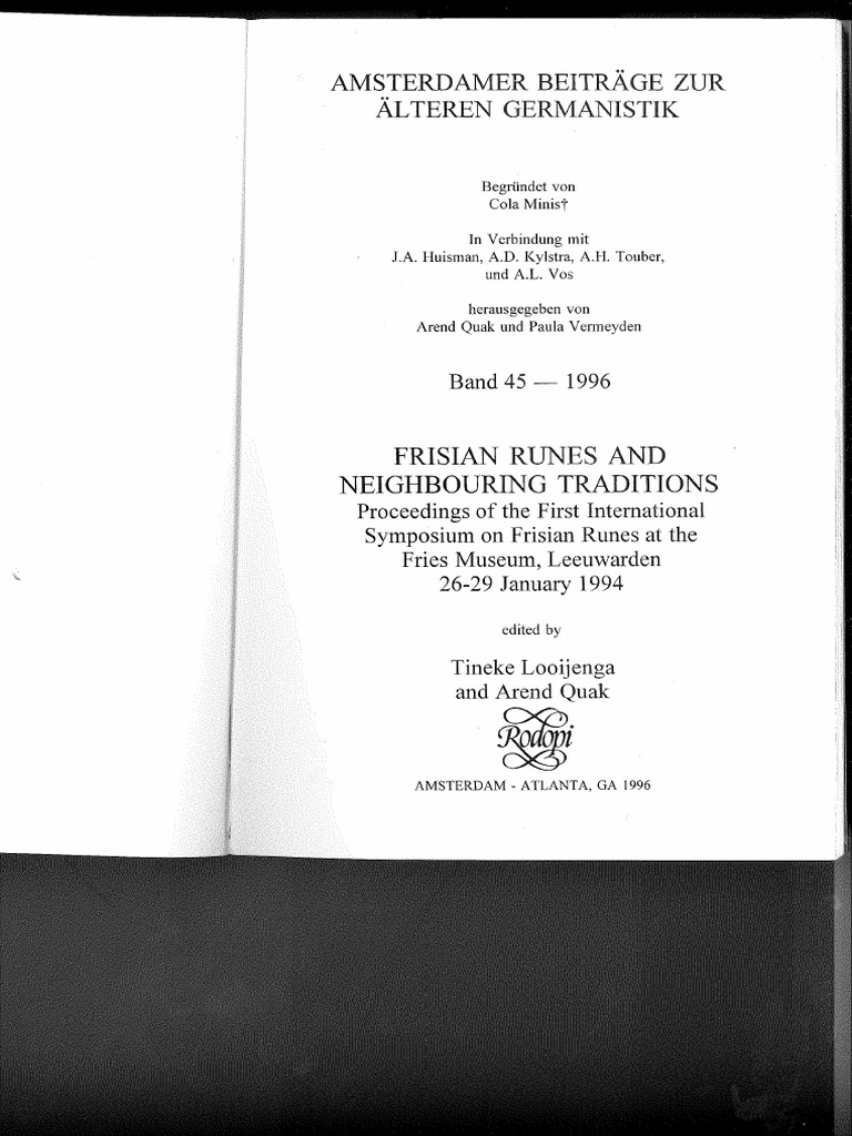 On The Origin of The Anglo-Frisian Runic | PDF | Runes | Symbols