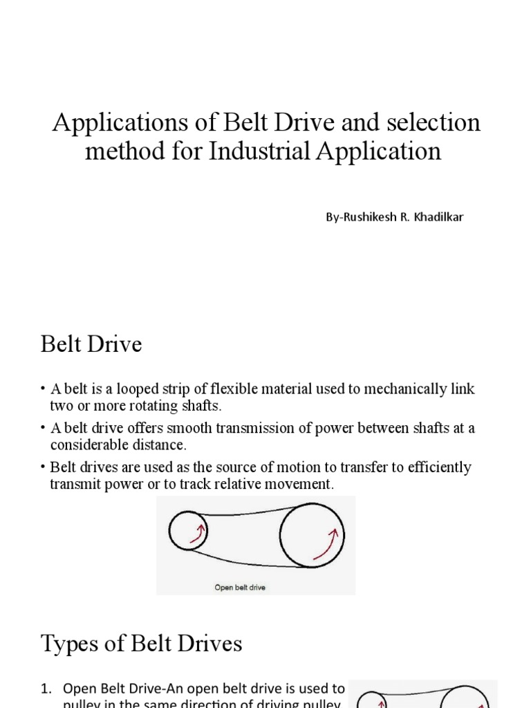 Belt Drive Applications and Selection Guide | PDF | Belt (Mechanical ...
