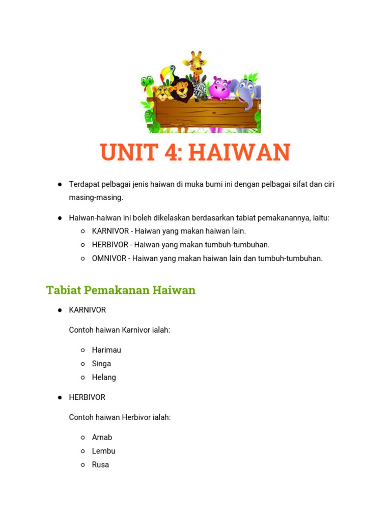 Tabiat Pemakanan Haiwan | PDF