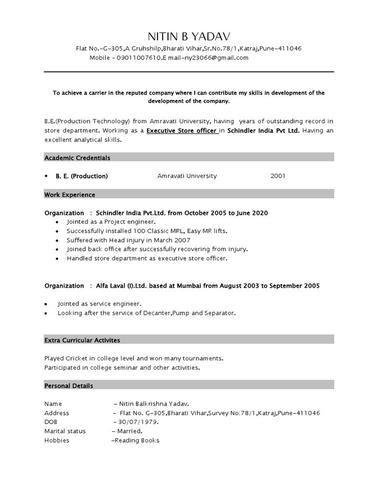 Nitin Resume Updated | PDF
