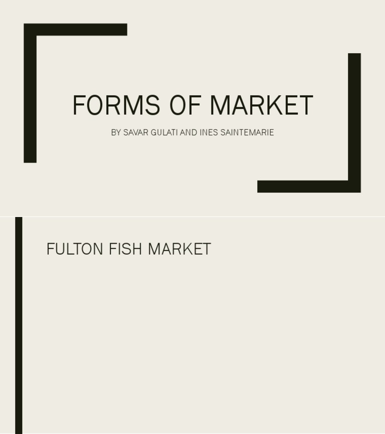 Types of Market Explained | PDF