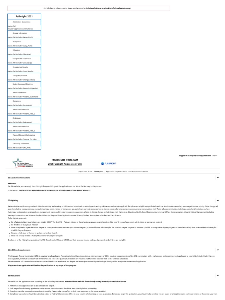 USEFP - The United States Educational Foundation in Pakistan | PDF ...