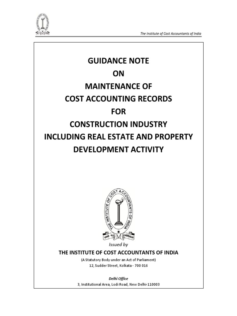 Cost Accounting Records for Construction | PDF | Cost Accounting ...