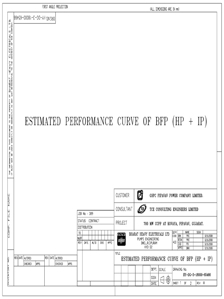 Perfomance Curve BFP HP Ip PDF | PDF | Machines | Mechanical Engineering