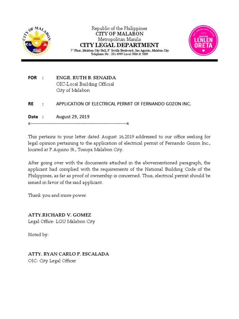 City Legal Department:: OIC-Local Building Official | PDF