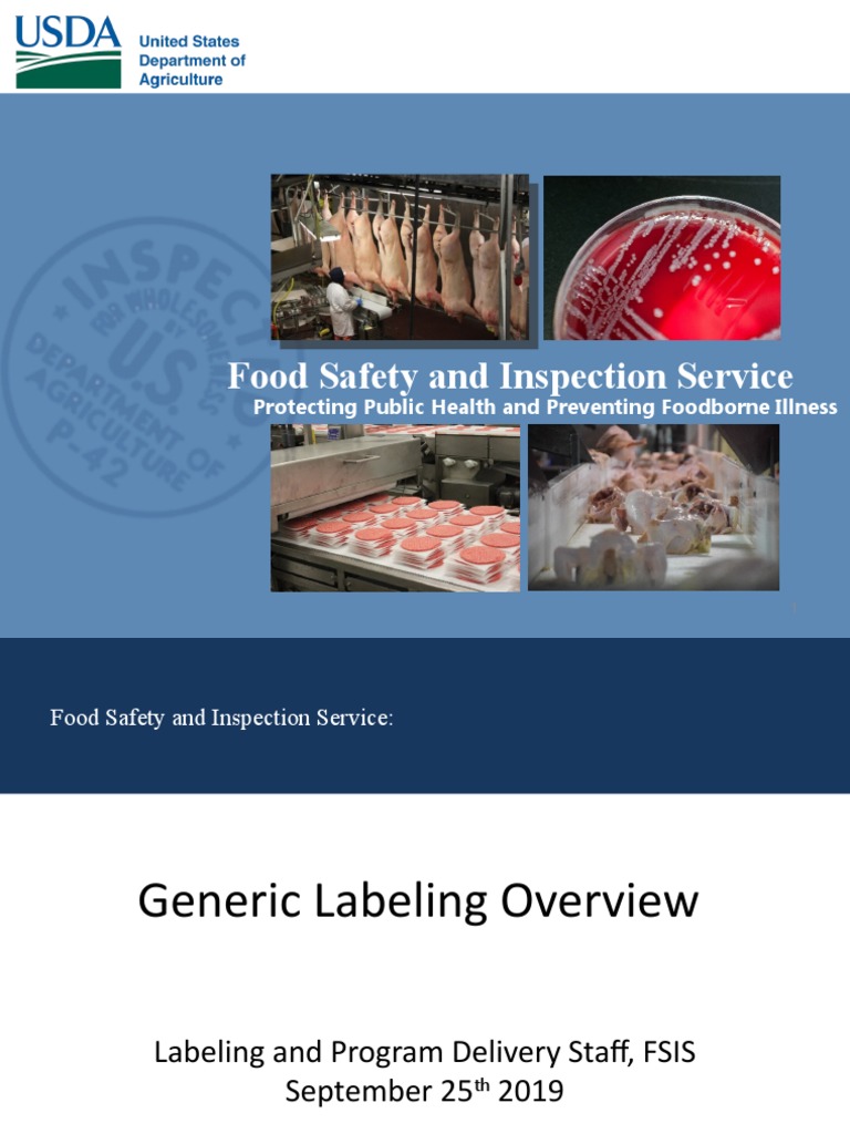 Generic Labeling Webinar | Food Safety | Food Politics