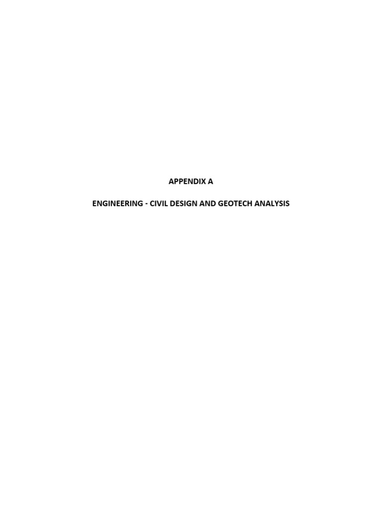 Appendix A Engineering - Civil Design and Geotech Analysis | PDF | Deep ...