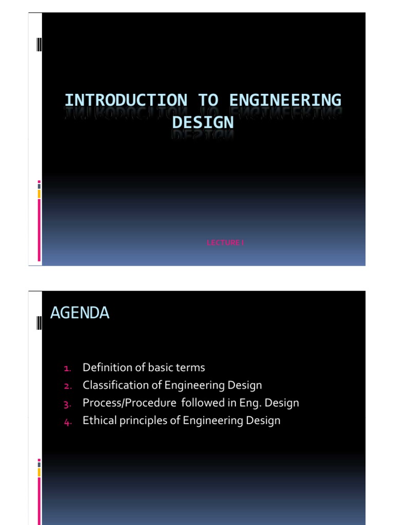 Introduction to the Fundamentals of Engineering Design: Defining Key ...