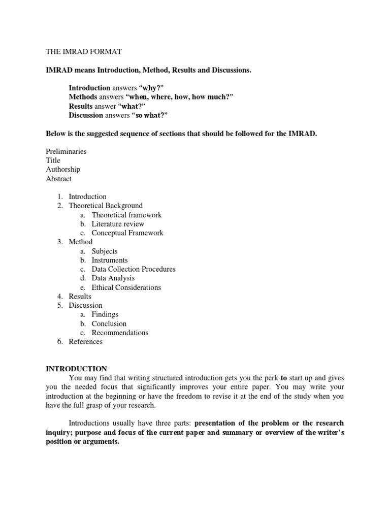 The Imrad Format | PDF | Statistical Significance | Statistics