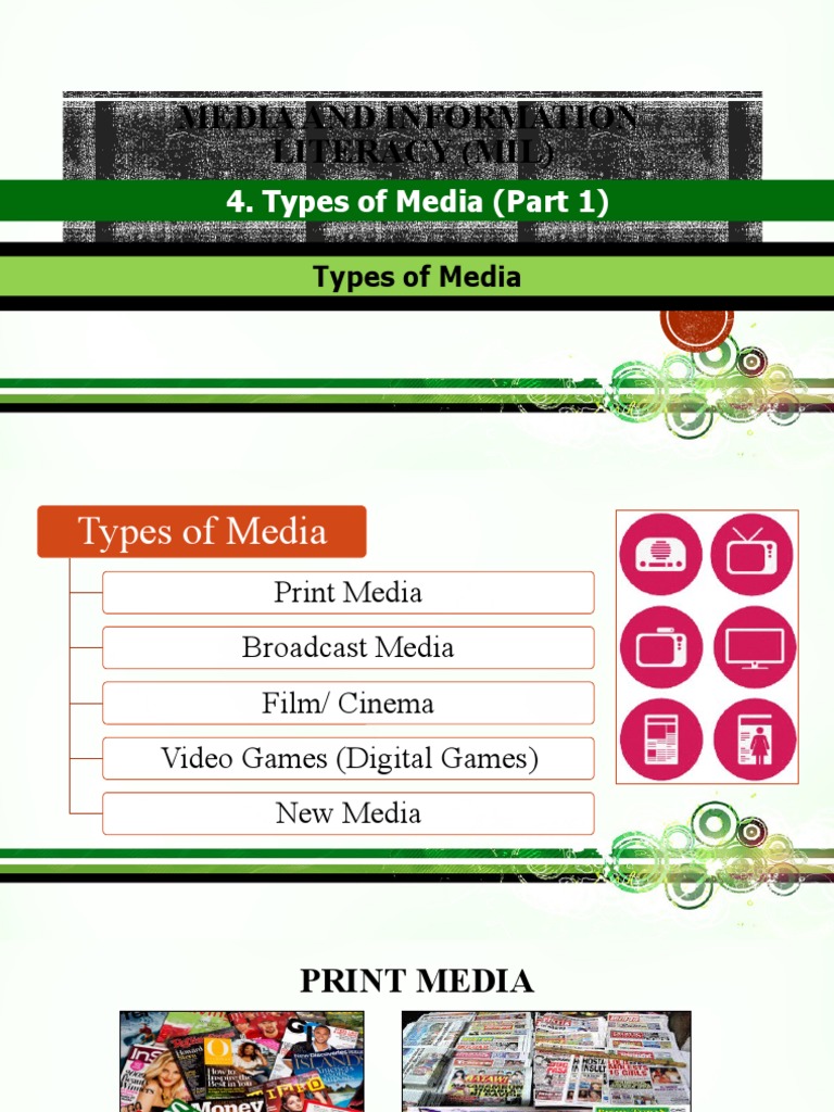 Lesson 4 Types of Media | PDF | New Media | Mass Media