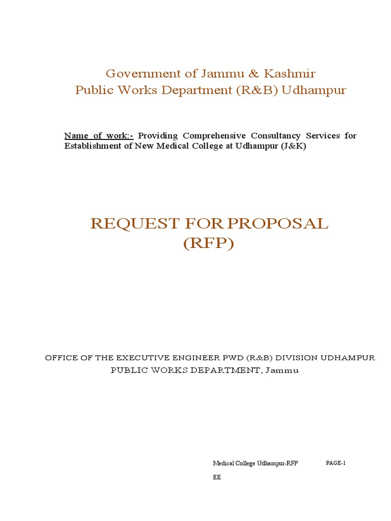 Tendernotice 1 | PDF | Request For Proposal | Business