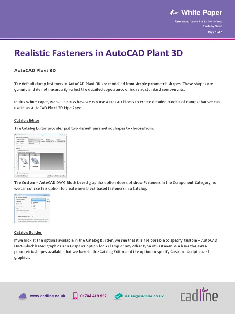 Realistic Fasteners in AutoCAD Plant 3D | PDF | Auto Cad | Computer ...