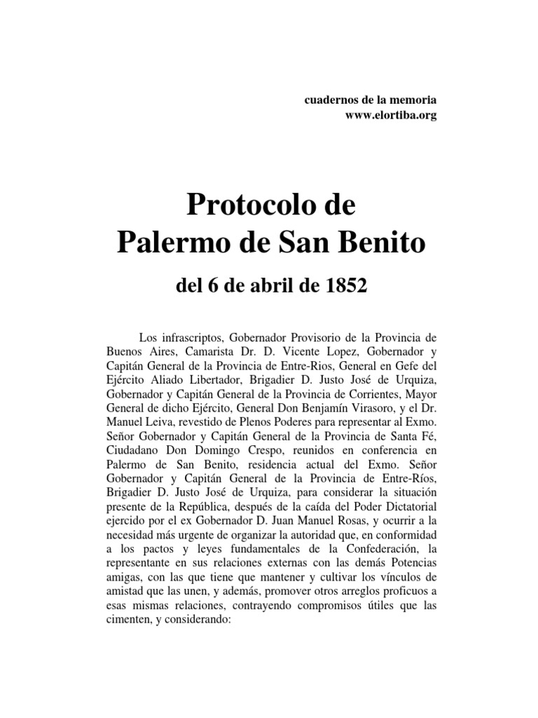 Protocolo de Palermo - 1852.pdf | Política | Gobierno