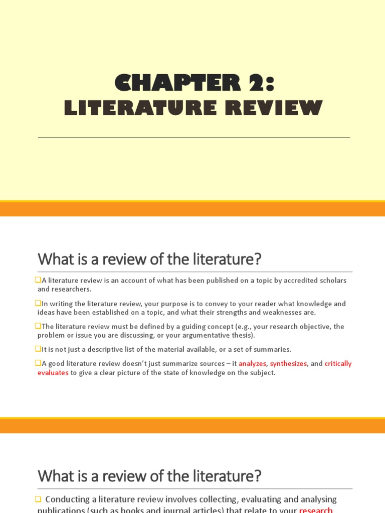 Chapter 2 - Literature Review | PDF | Concept | Academic Journal