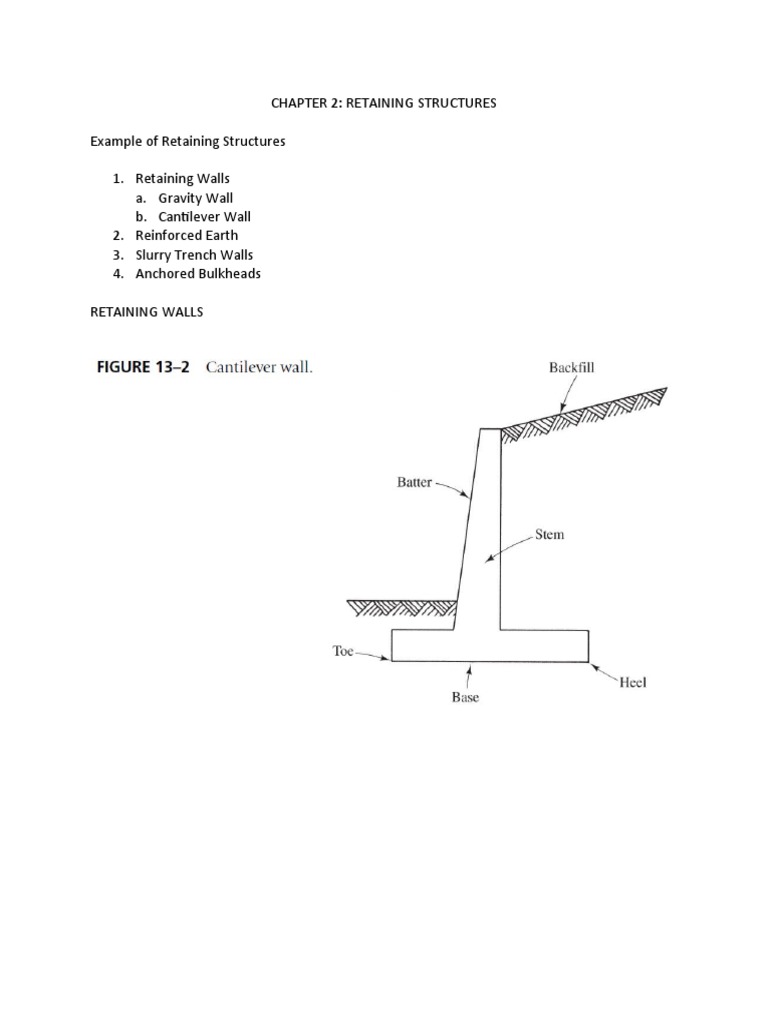 Design and Analysis of Common Retaining Structures | PDF | Economic ...