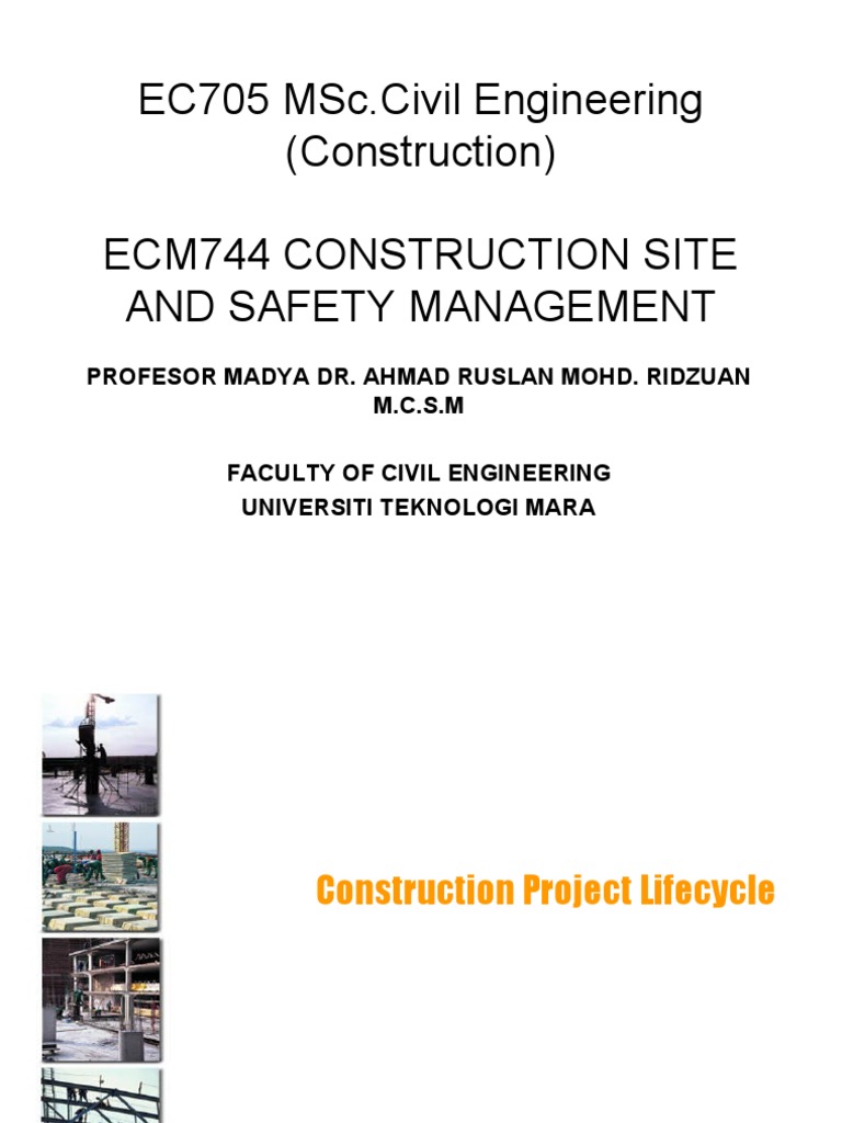 Ec705 MSC - Civil Engineering (Construction) Ecm744 Construction Site ...
