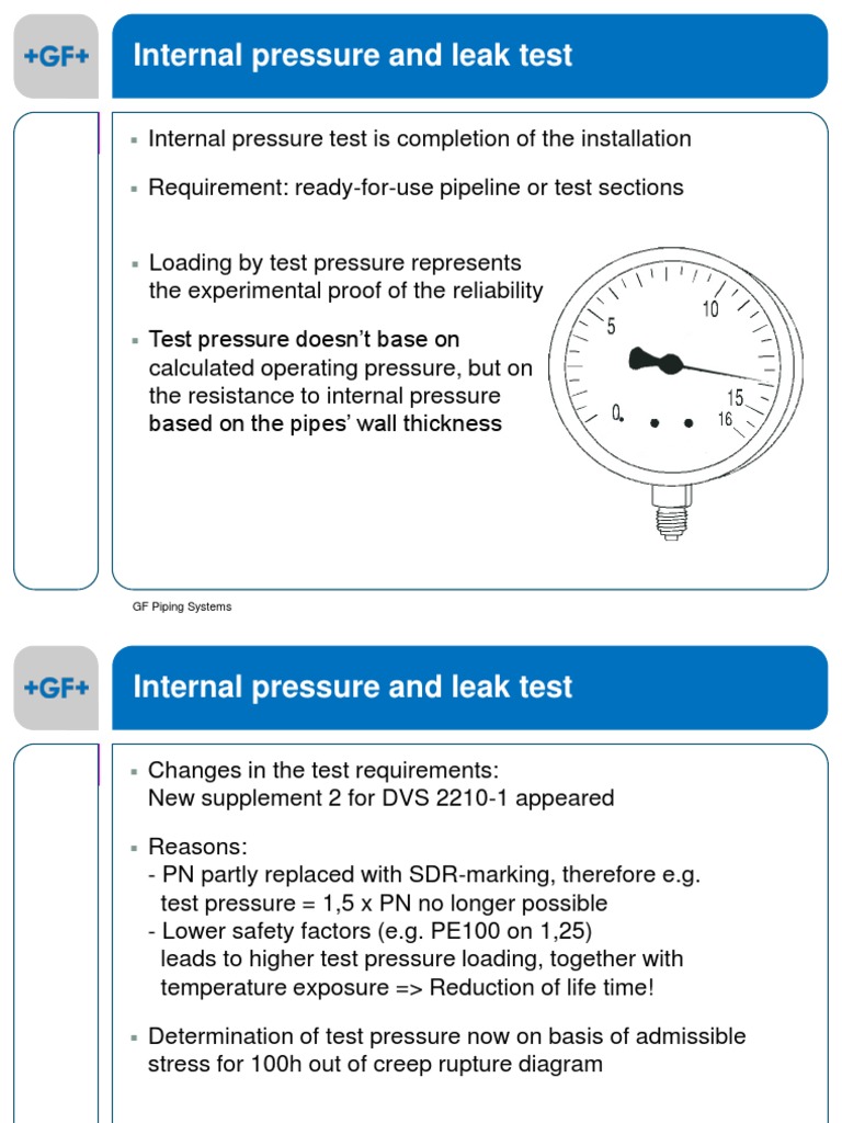 Internal Pressure Testing Guidelines | PDF | Pipe (Fluid Conveyance) | Leak