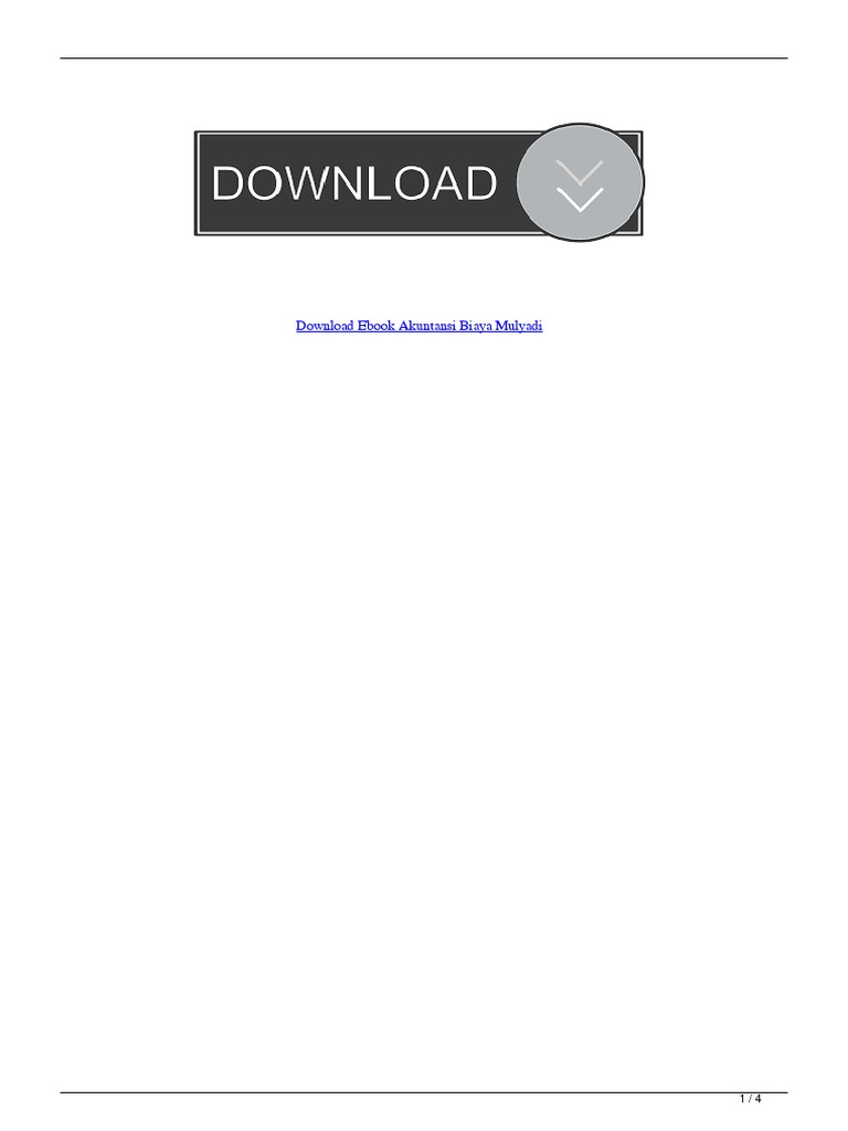 Ebook Akuntansi Biaya Mulyadi PDF | PDF