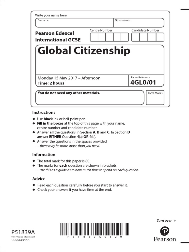 Global Citizenship: Pearson Edexcel International GCSE | PDF | Voter ...