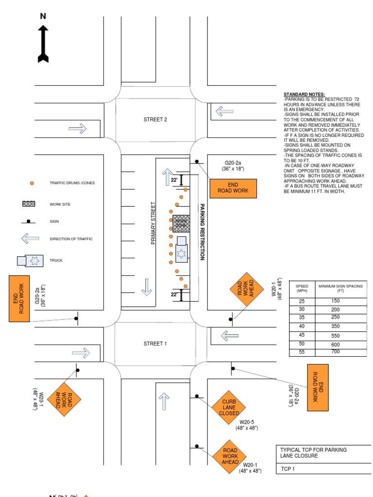 DDOT Work Zone Utility Typicals | PDF | Lane | Traffic