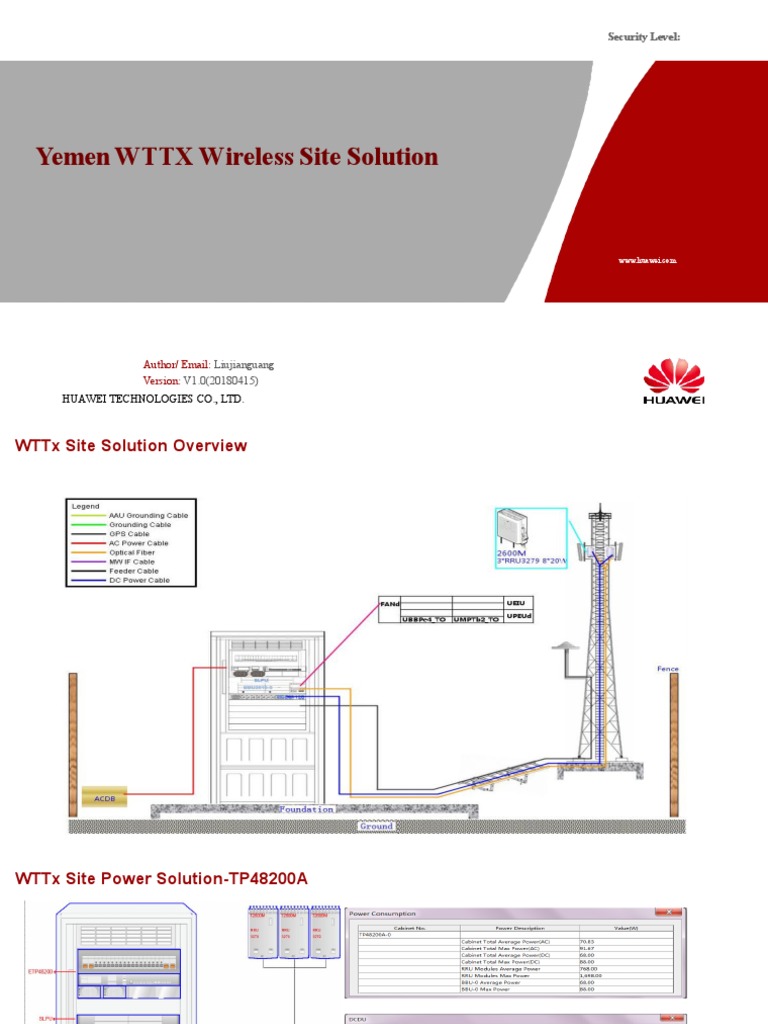 Yemen WTTX Wireless Site Solution | PDF | Cable Television | Electricity