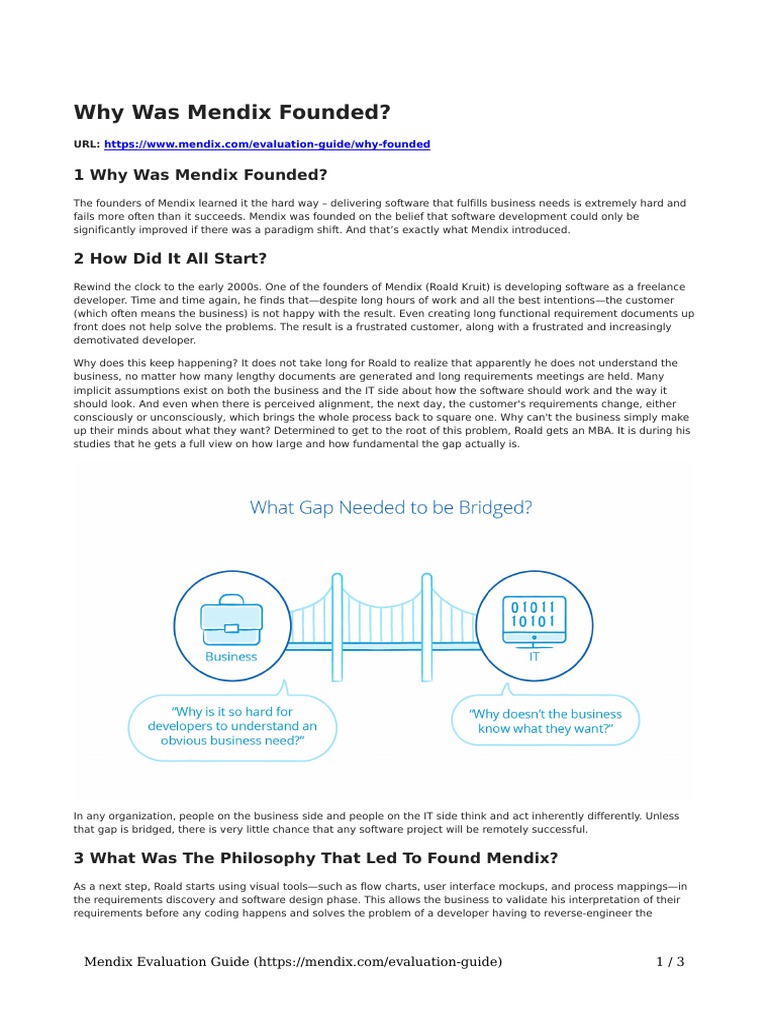 1 Why Was Mendix Founded? | PDF | Agile Software Development | Software ...
