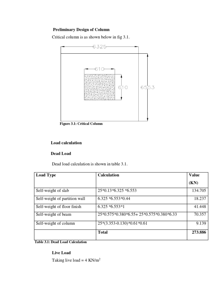 Column Loads | PDF | Civil Engineering | Architectural Design