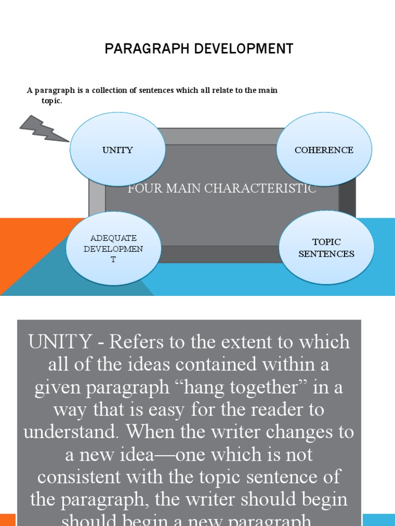 Paragraph Development: Four Main Characteristic | PDF | Paragraph | Writers