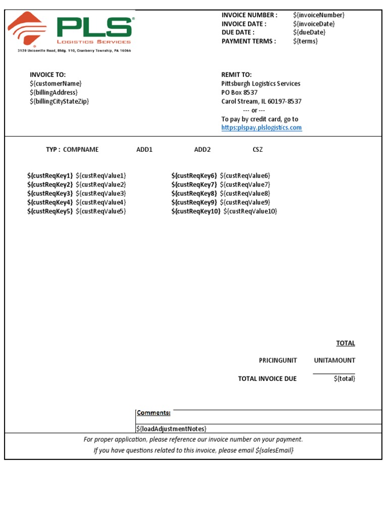 Streamline Transaction Invoice Template | PDF