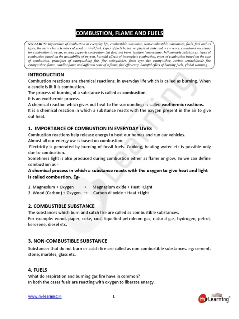 Combustion of Flame - 8th | PDF | Combustion | Fires