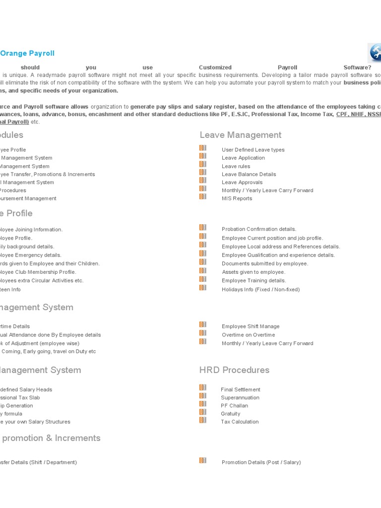 Benefit of Orange Payroll | PDF | Salary | Payroll