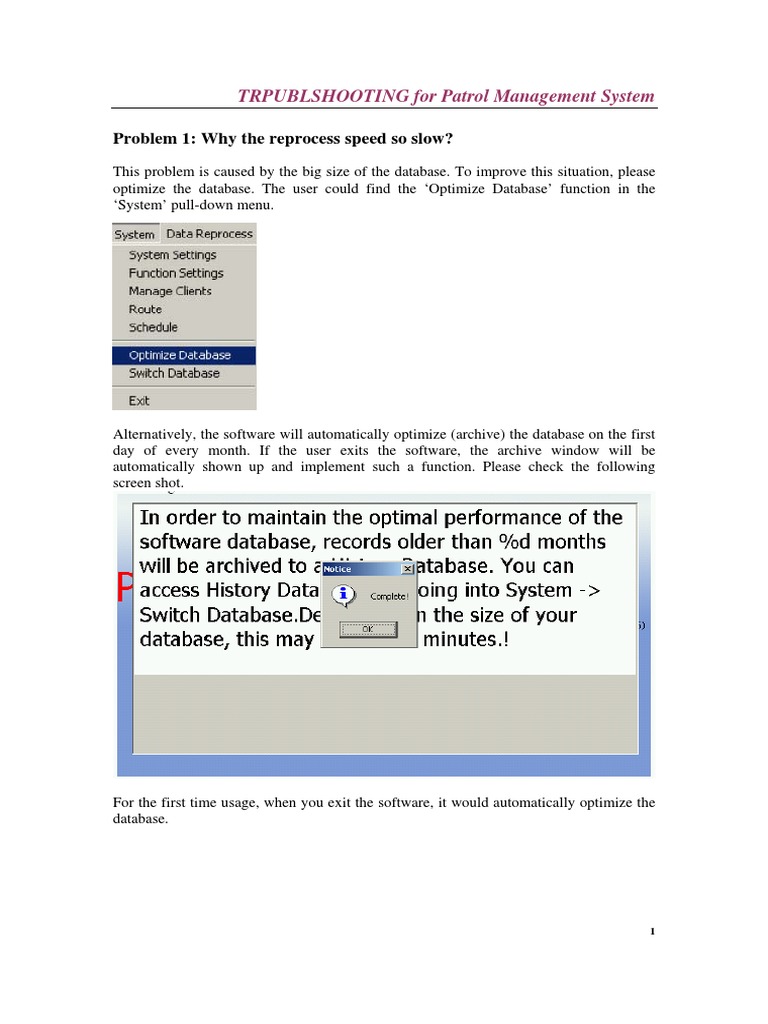 Patrol Management System Troubleshooting Guide | PDF | Computer File ...