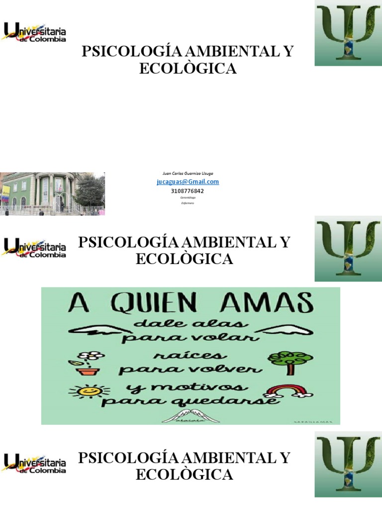 Psicología Ambiental y Ecològica | PDF | Entorno natural | Ecología
