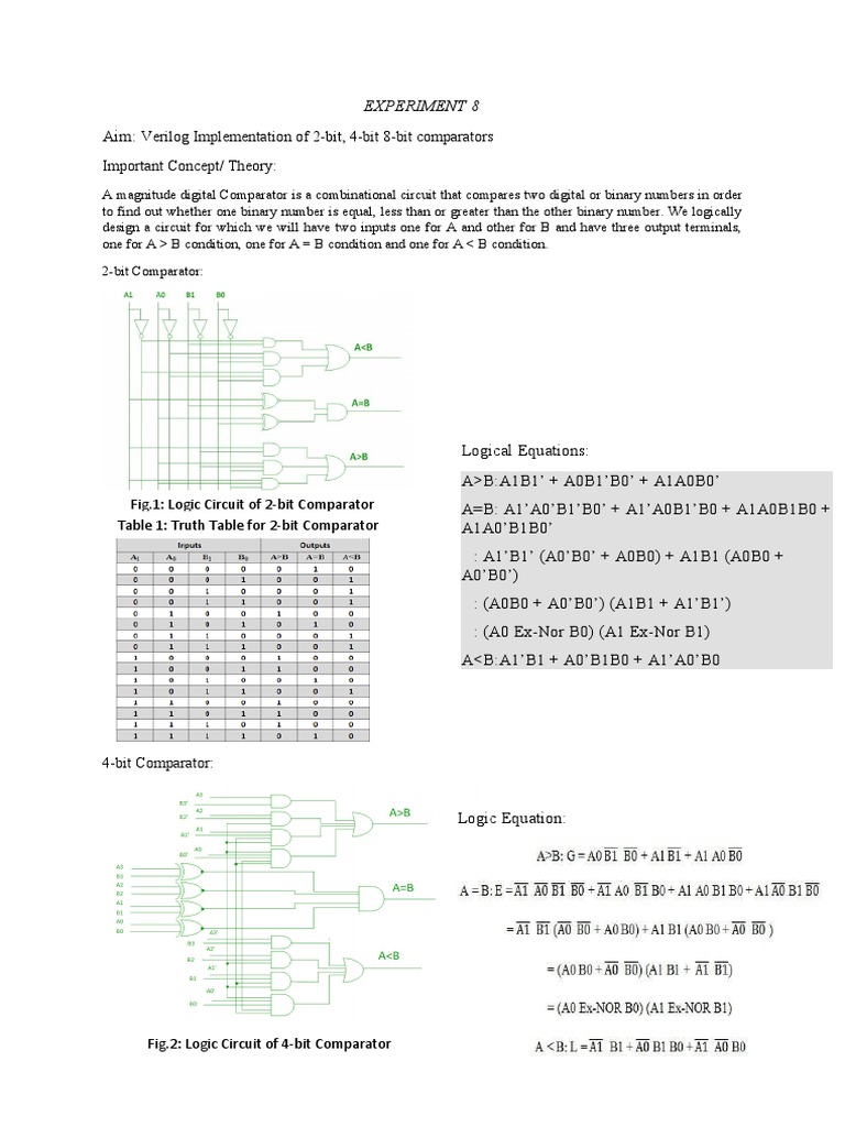 EXPERIMENT 8 Verilog | PDF