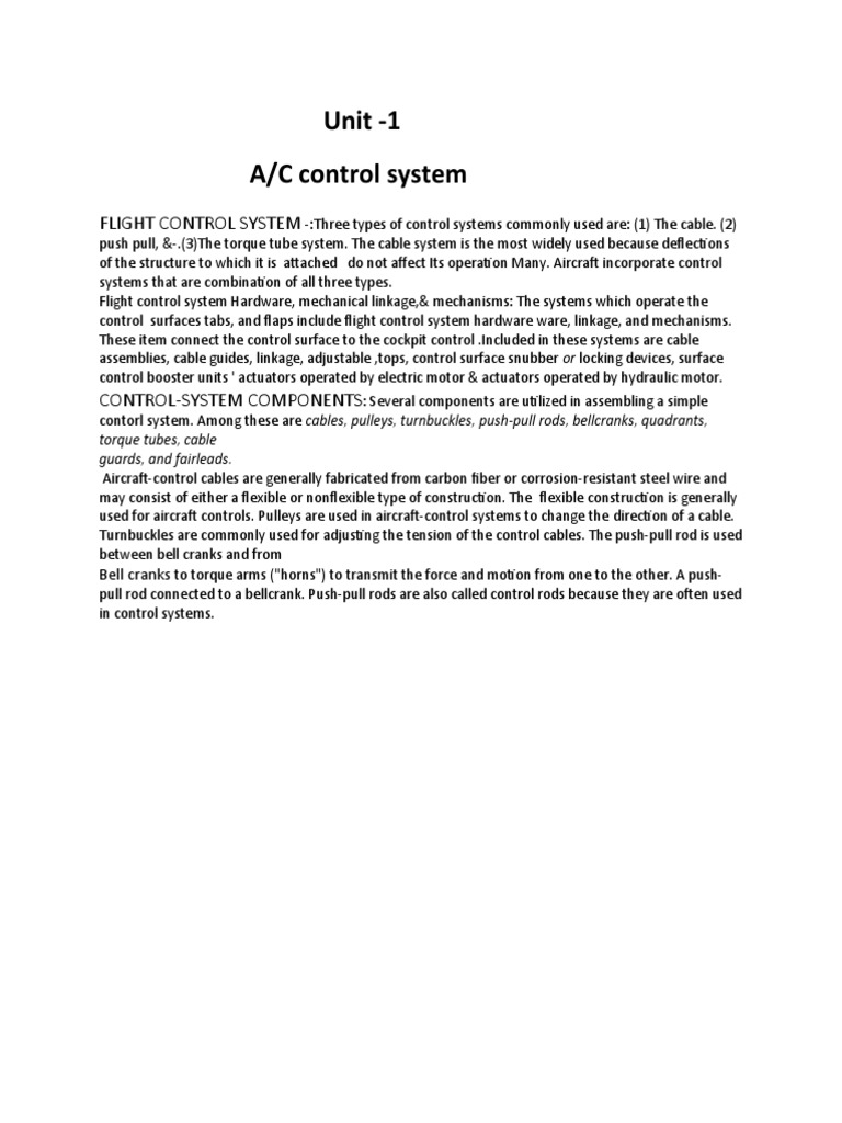 Control System | PDF | Aircraft Flight Control System | Transmitter
