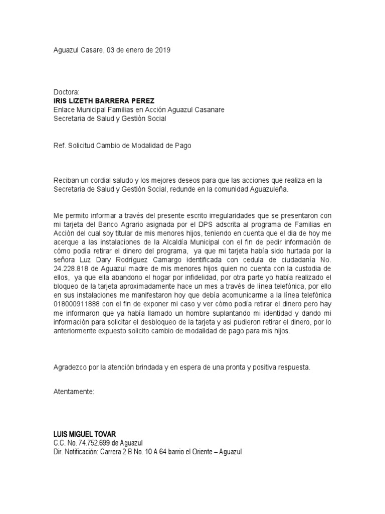 Oficio Comisaria de Familia | PDF