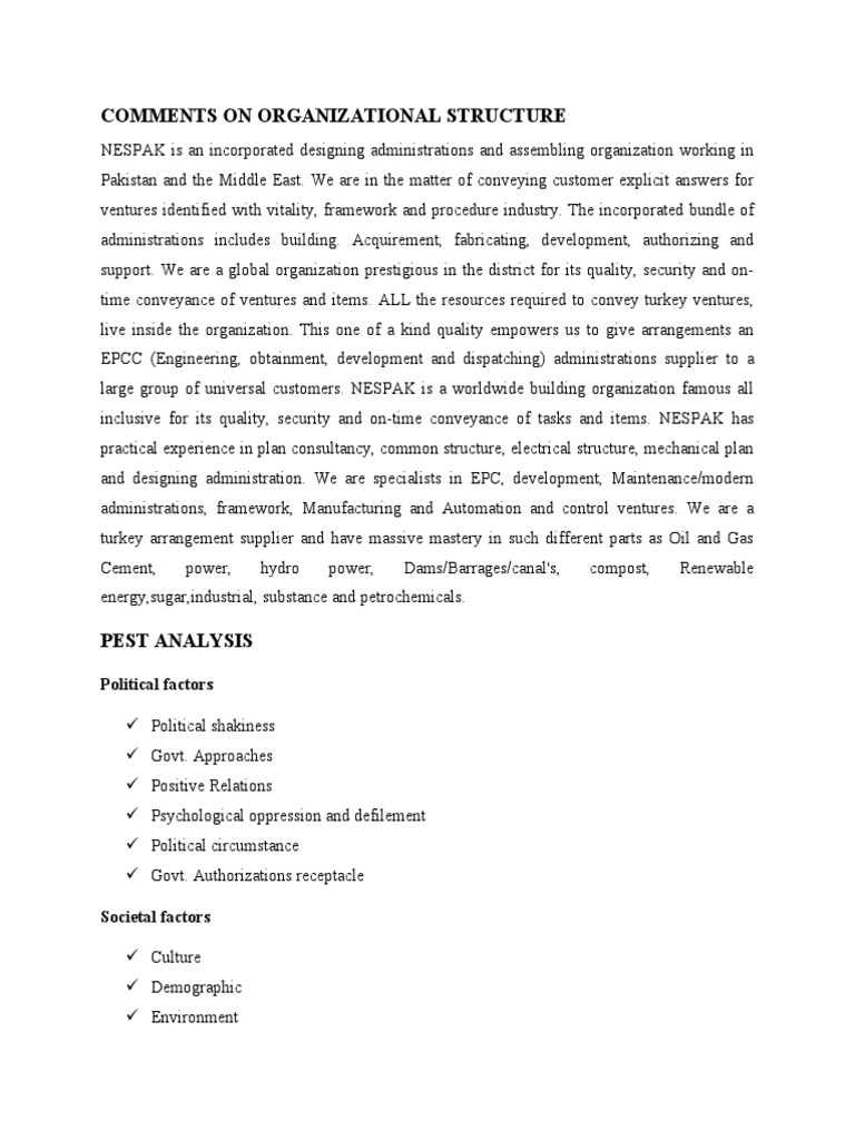 Comments On Organizational Structure | PDF | Speculation | Economies