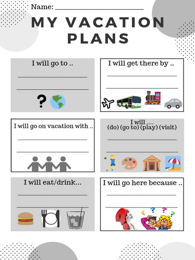 Plan A Vacation Communicative Activity | PDF | Interview | Teaching