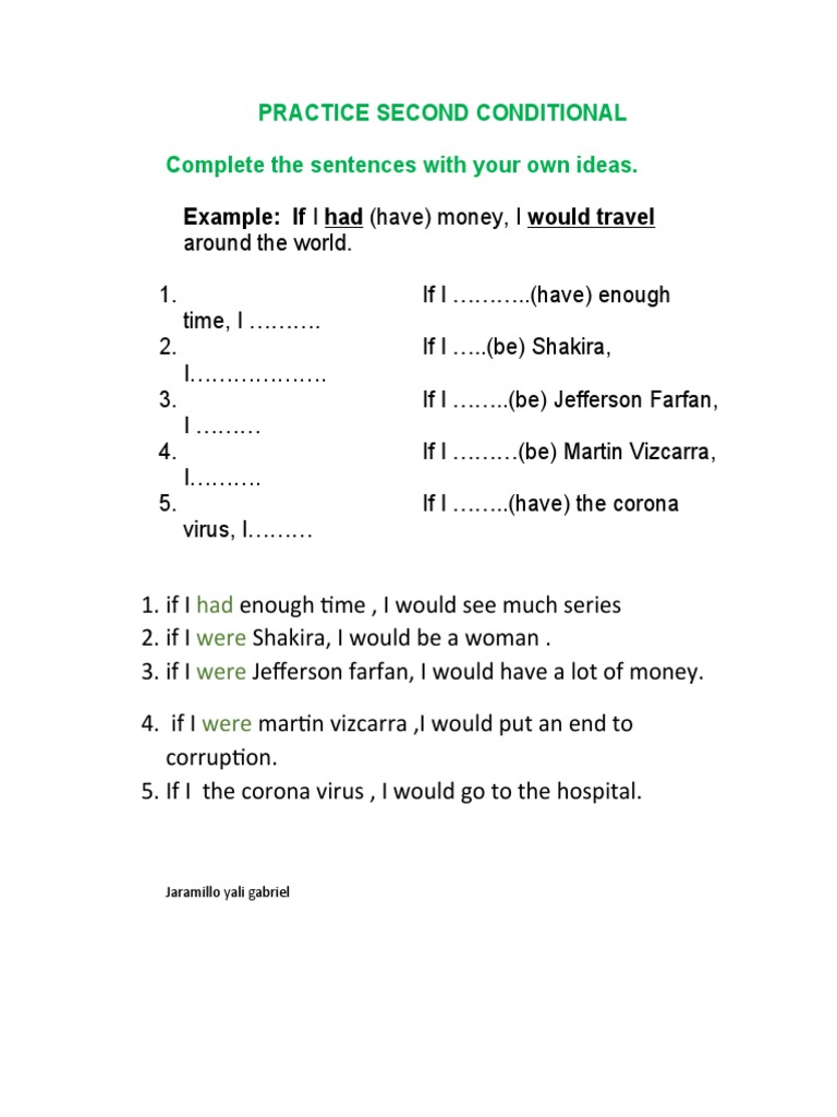 Practice Second Conditional | PDF