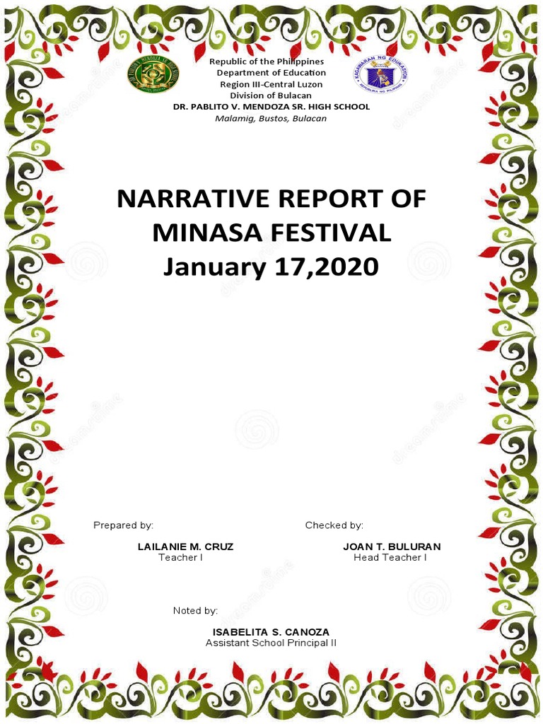 Minasa Festival Narrative 2020 | PDF | Behavior Modification | Learning