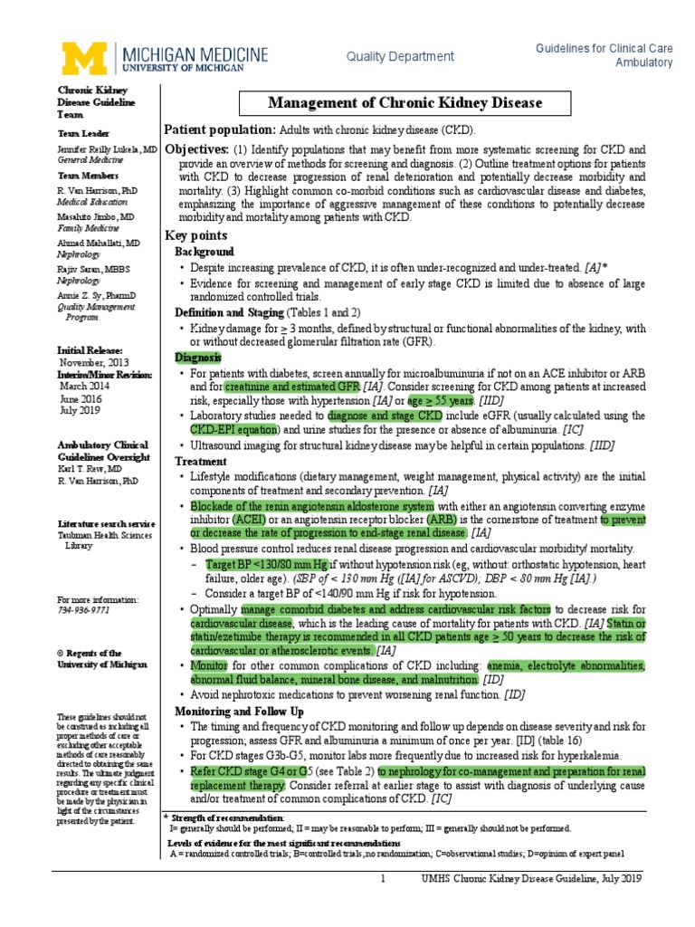 Buku CKD Management | PDF | Chronic Kidney Disease | Renal Function