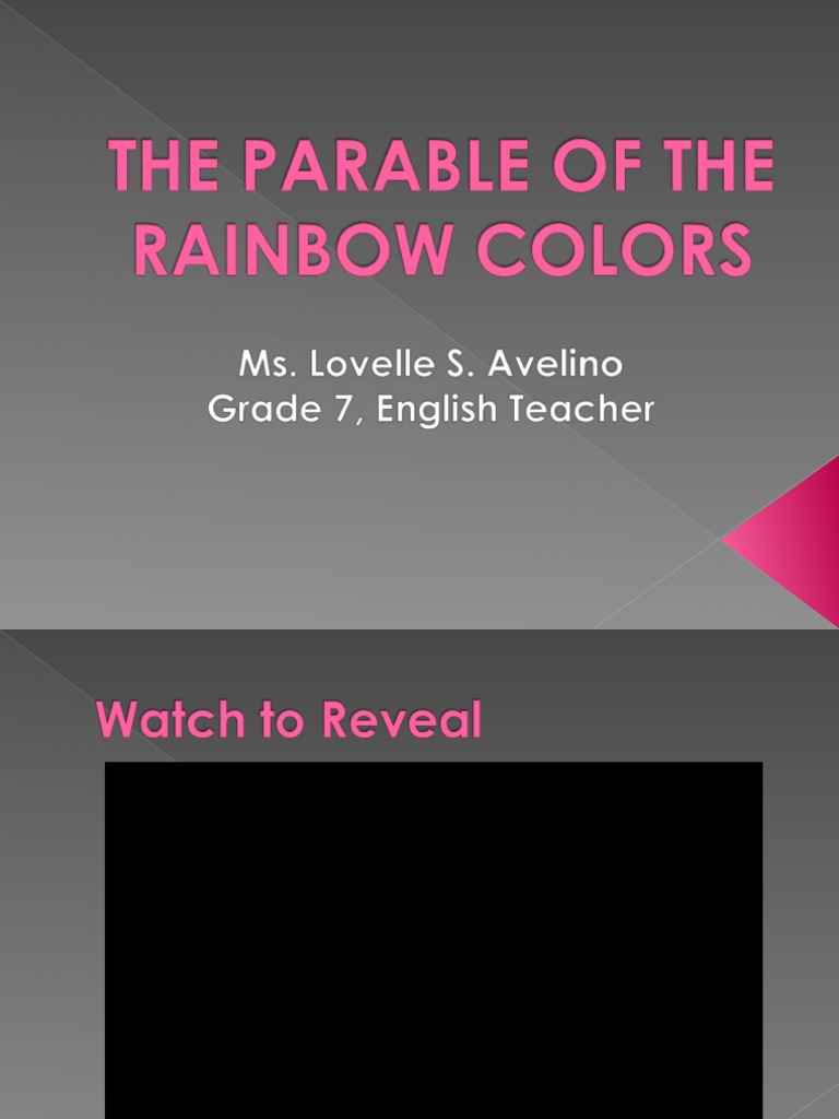 Understanding the Rainbow Colors Parable | PDF | Green