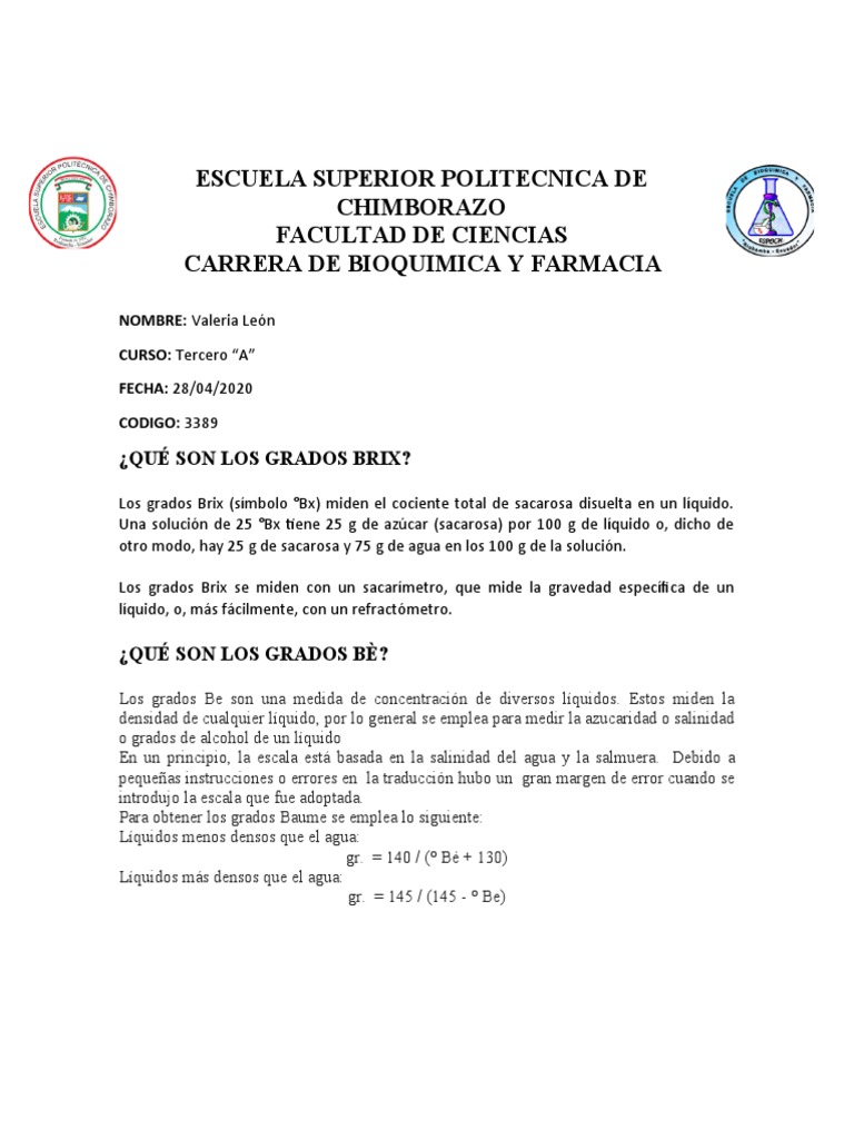 Grados Brix | PDF