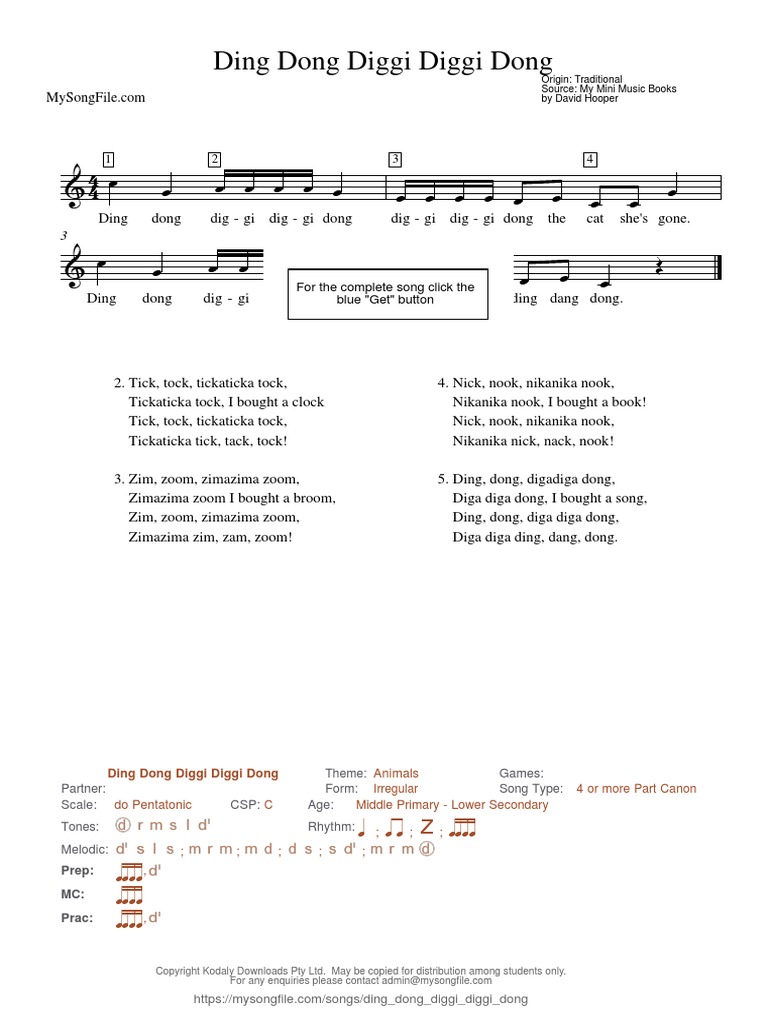 Ding Dong Diggi Diggi Dong | PDF | Music Theory | Elements Of Music